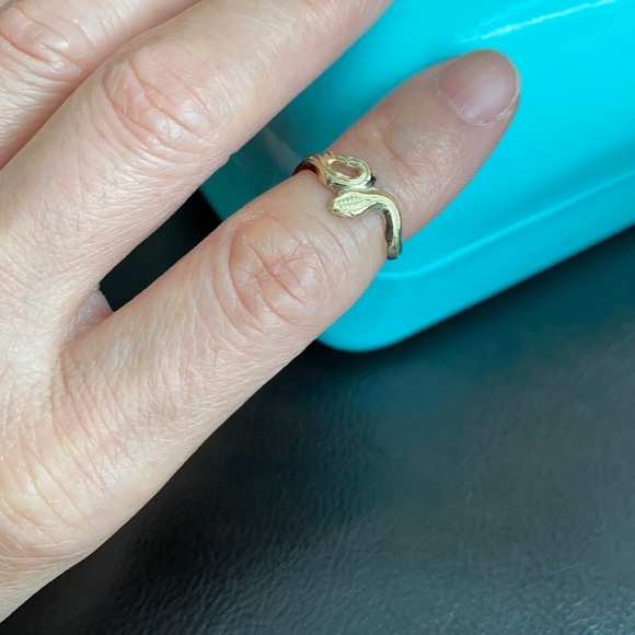Element Shine | Jewelry | K Solid Gold Snake Toe Ring Knuckle Ring ...